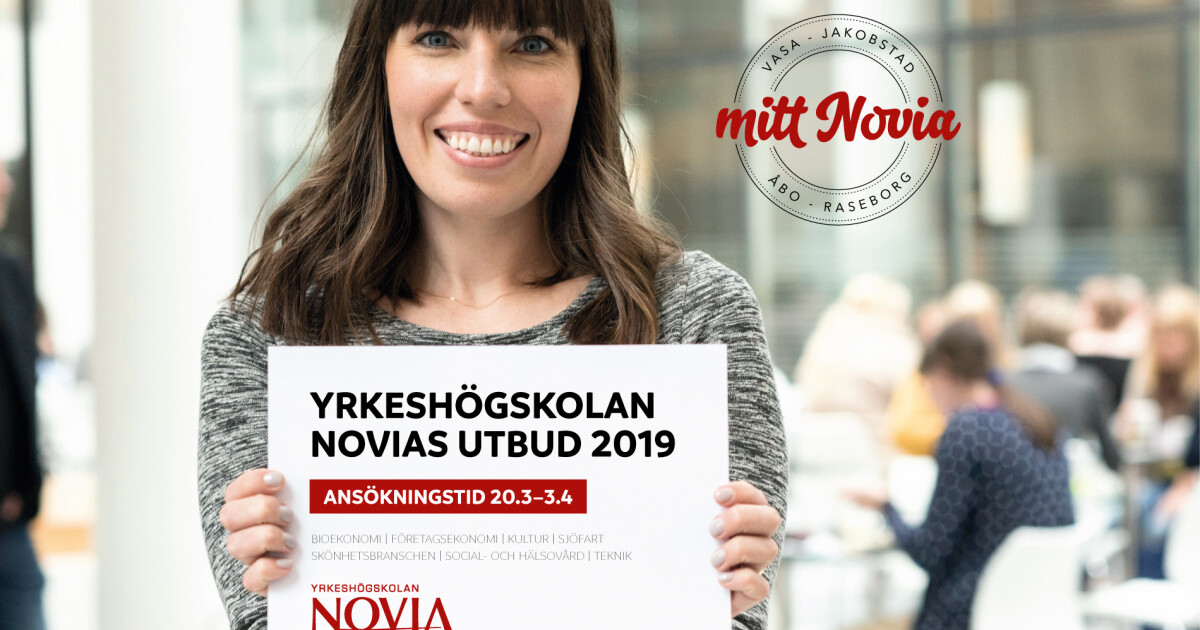 Nyhet - Novias utbildningsutbud på svenska 2019 » novia.fi