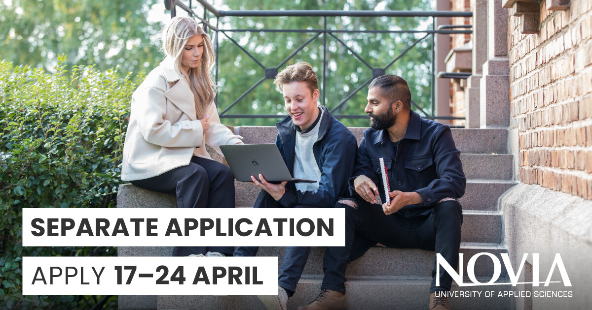 News - Programmes in Separate Application spring 2024 » novia.fi